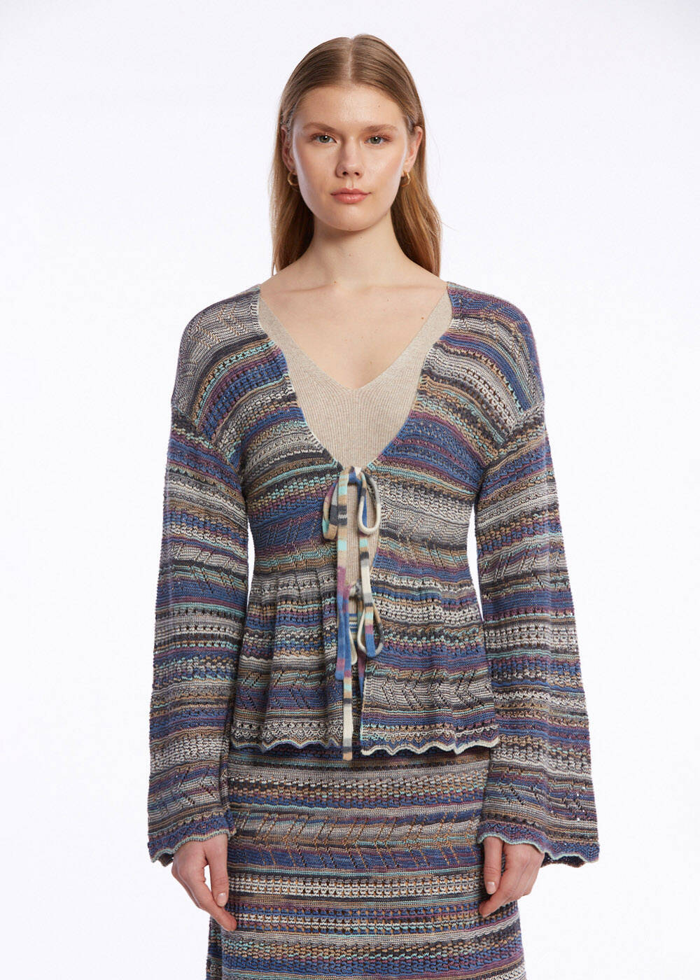 Color Block Knit Cardigan Festival | Knitss