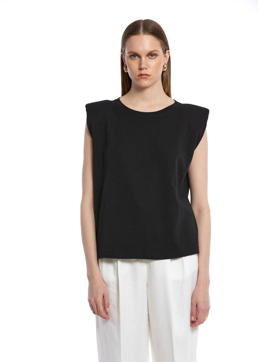 Cotton Basic Black T-Shirt | Knitss