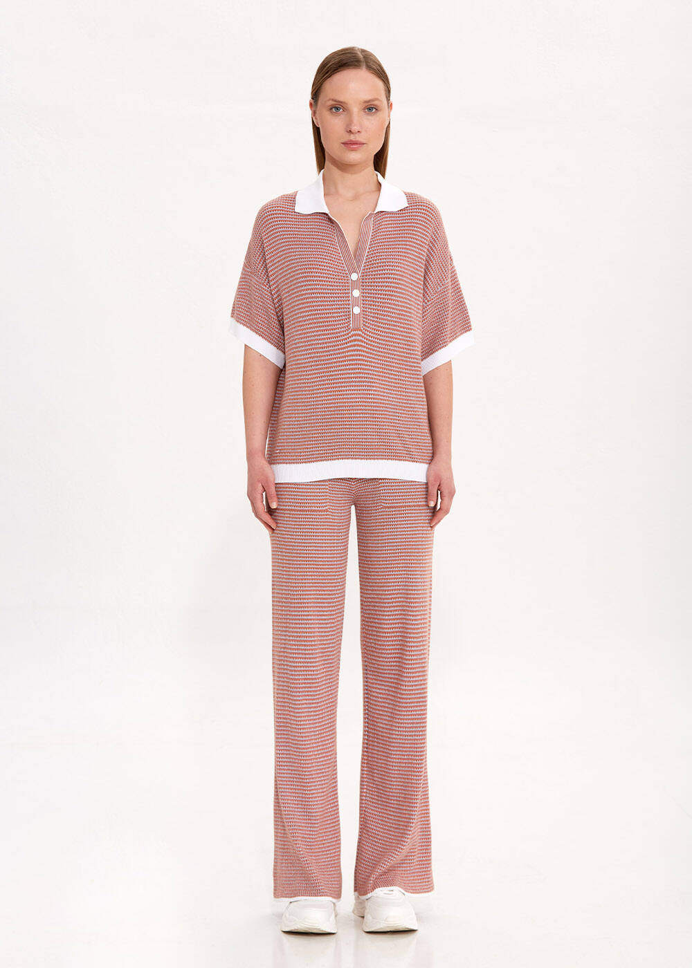 Organik Pamuk Bordo Triko Pantolon | Knitss