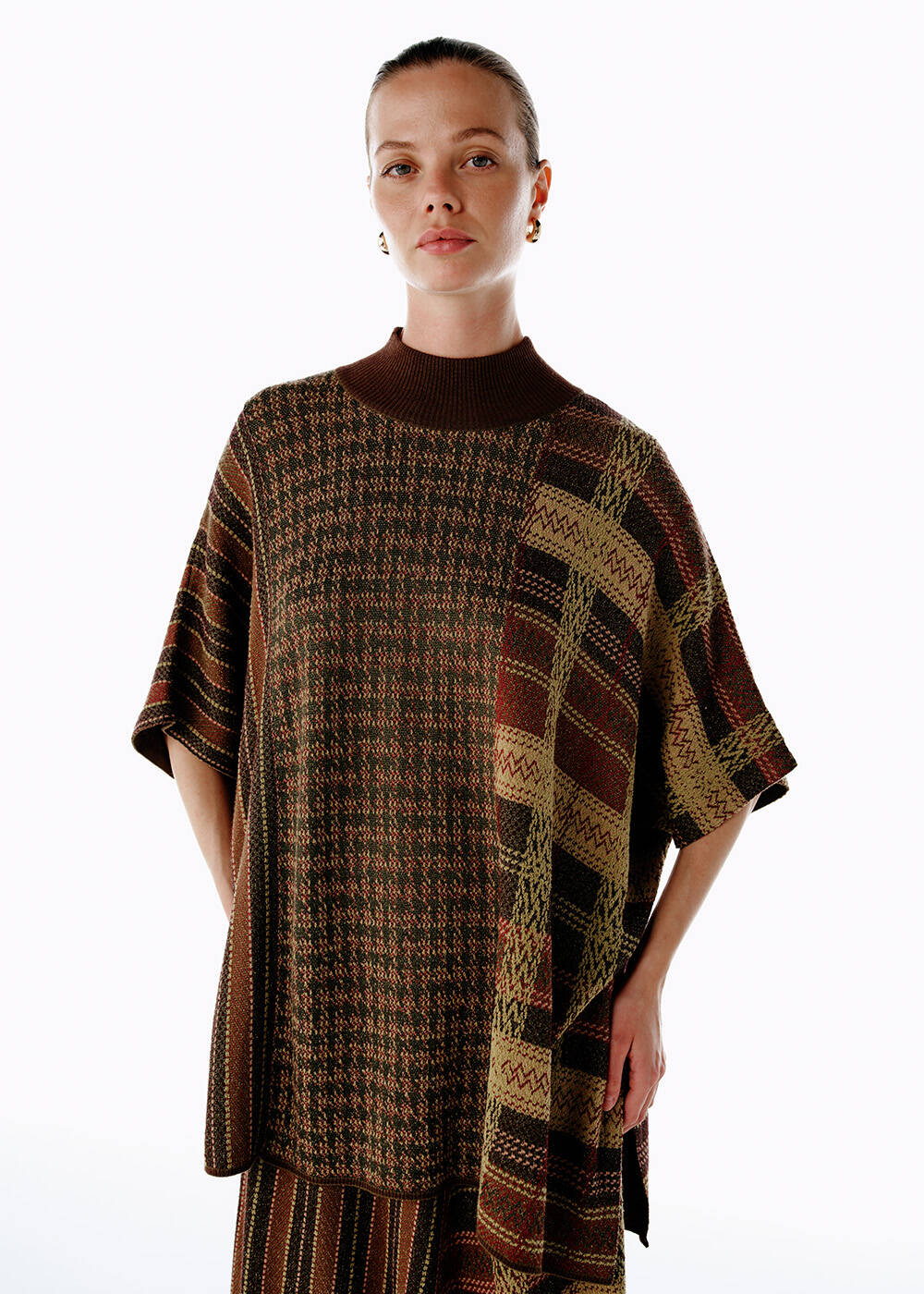 Patchwork Patterned Knit Tunic | Knitss