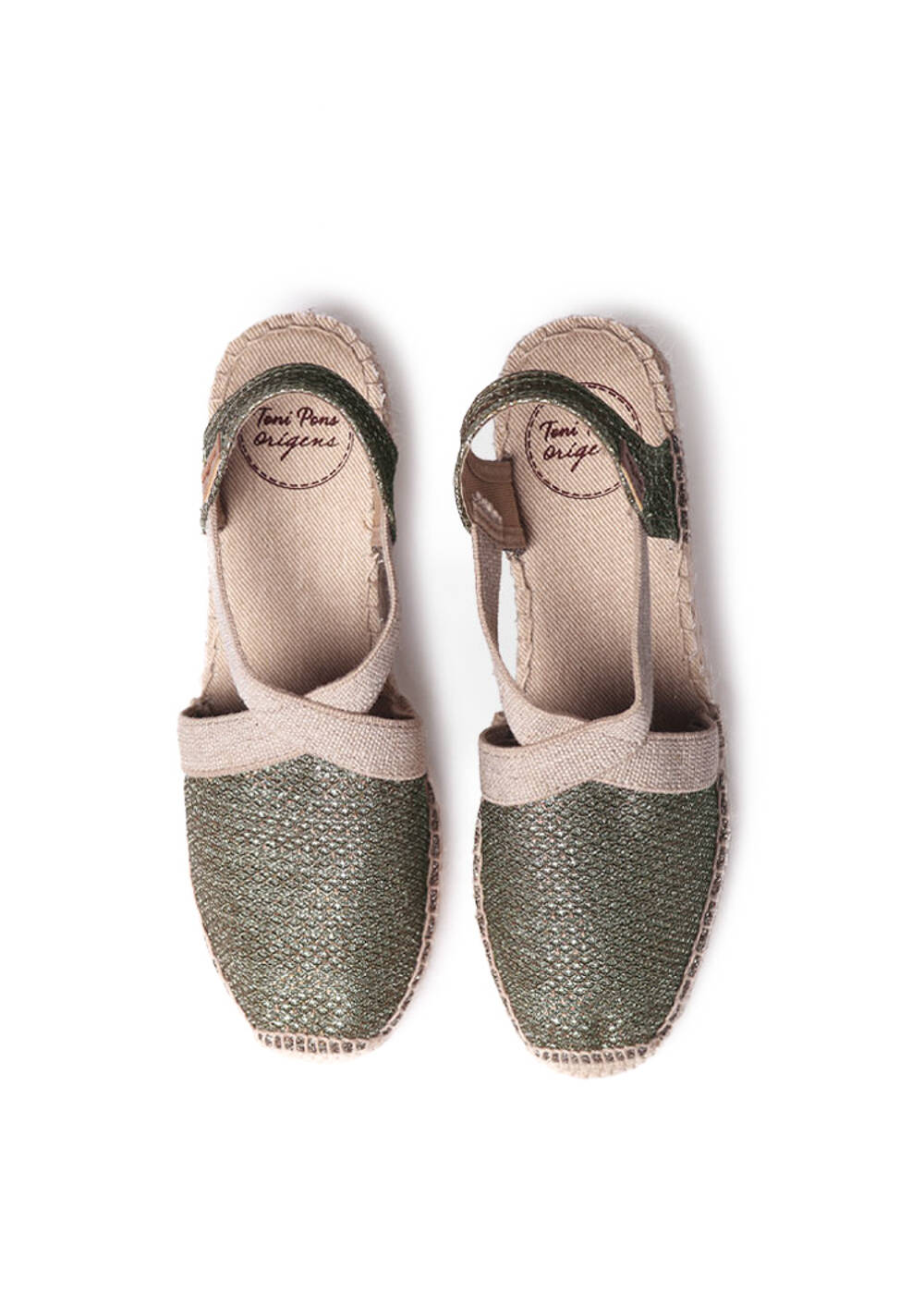Toni Pons Dolgu Topuk Çapraz Bant Espadril Haki | Toni Pons